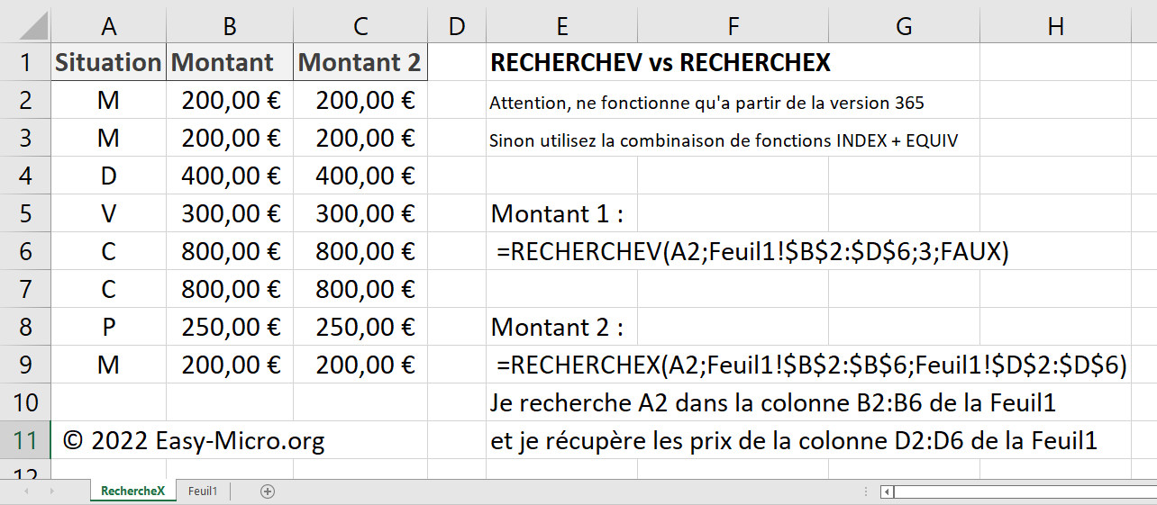 Easy-Micro [ EXCEL AVANCéE - Recherche ] - Formations informatiques ...